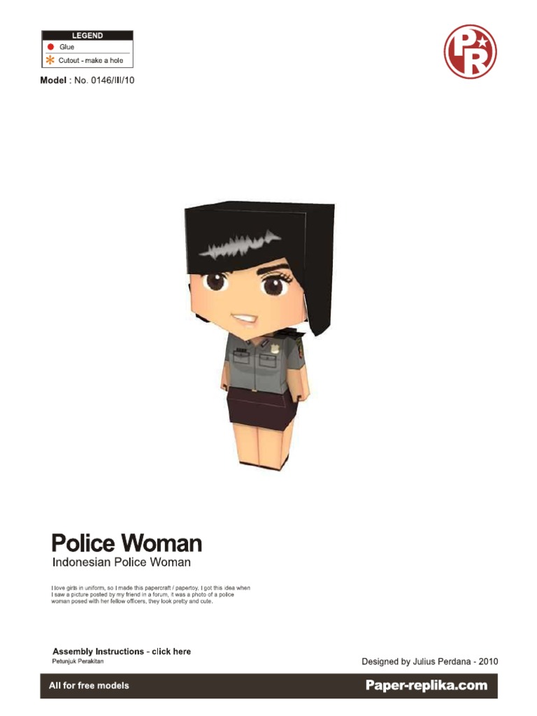 Police Woman Papercraft | PDF
