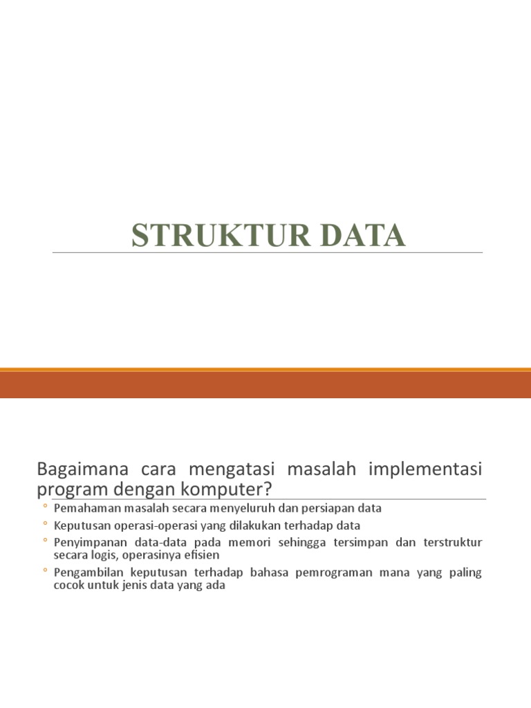 Pengenalan Struktur Data Dan Tipe Data (Pertemuan 3 Dan 4) | PDF
