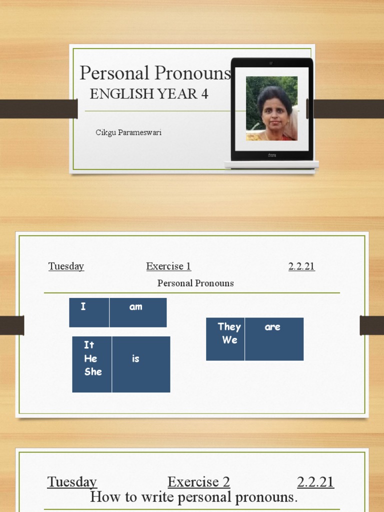 Year 4 English-Verb To Be + Pronouns Page 5 | PDF