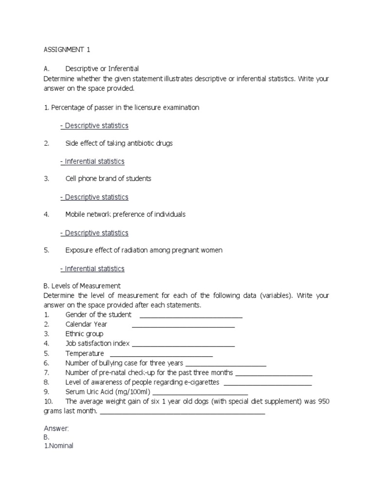 Descriptive Statistics: B. 1.nominal | PDF