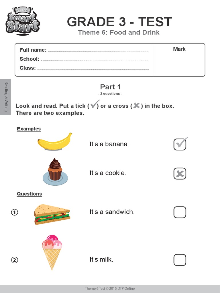 I-Learn Smart Start Grade 3 Theme 6 - Reading & Writing Test | PDF ...