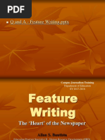 Lecture 8 Examples of Feature Writing | PDF | Narrative | News