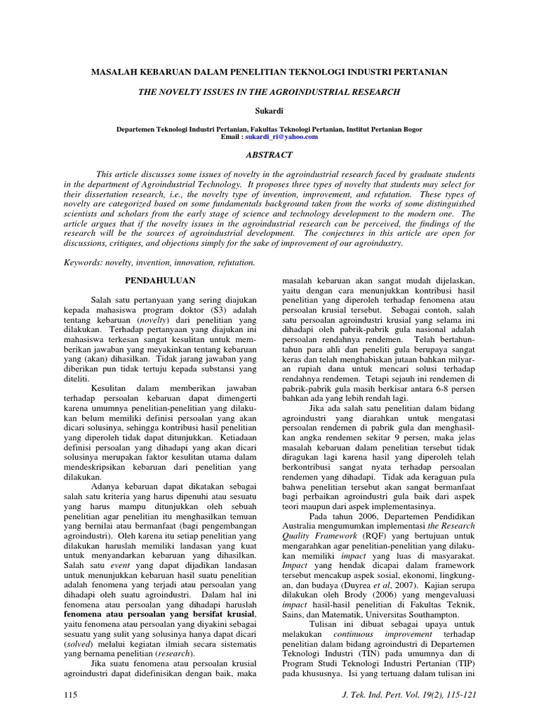 Kebaruan Research | PDF