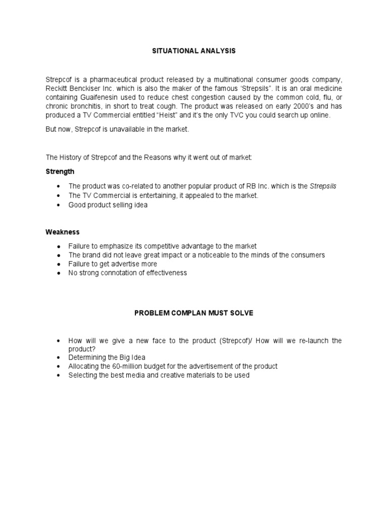 Recapturing Market Share: Developing a Relaunch Strategy for Strepcof ...