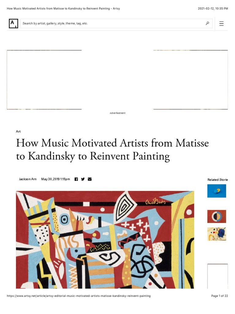 How Music Motivated Artists From Matisse To Kandinsky To Reinvent ...