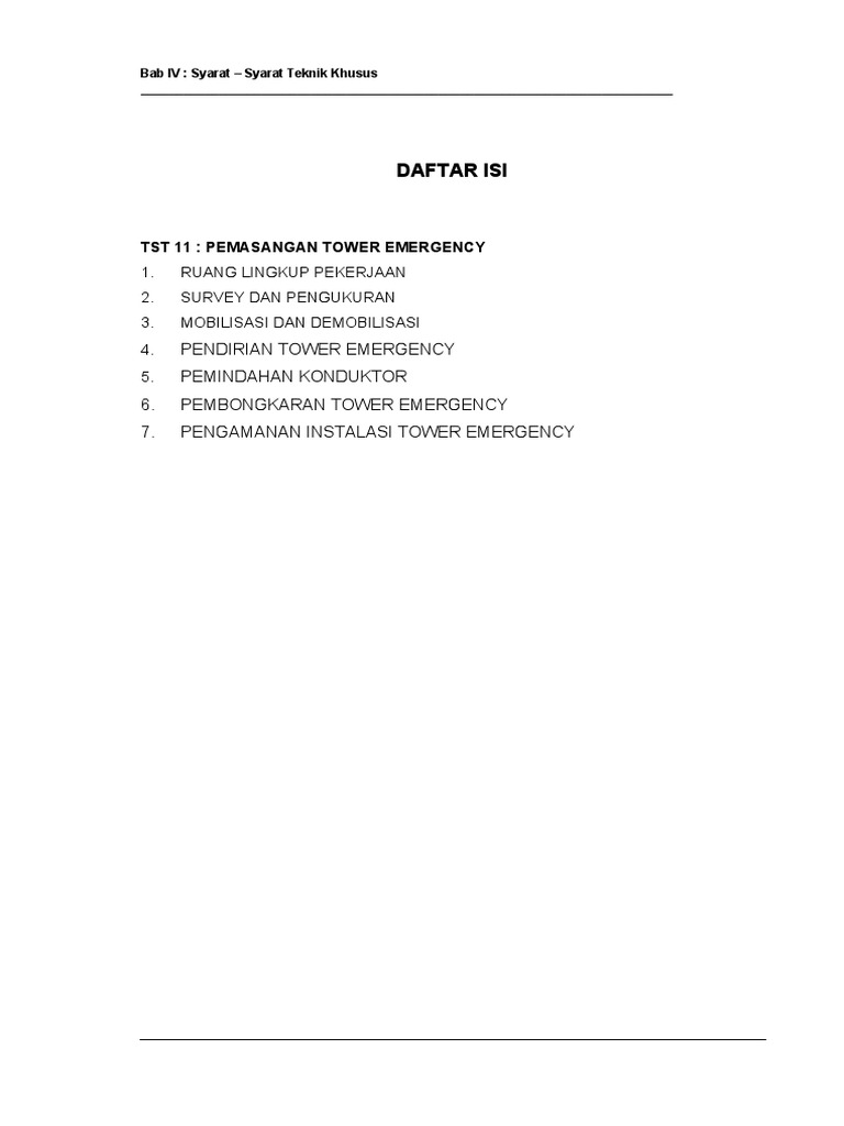 TST-11 Emergency Tower | PDF