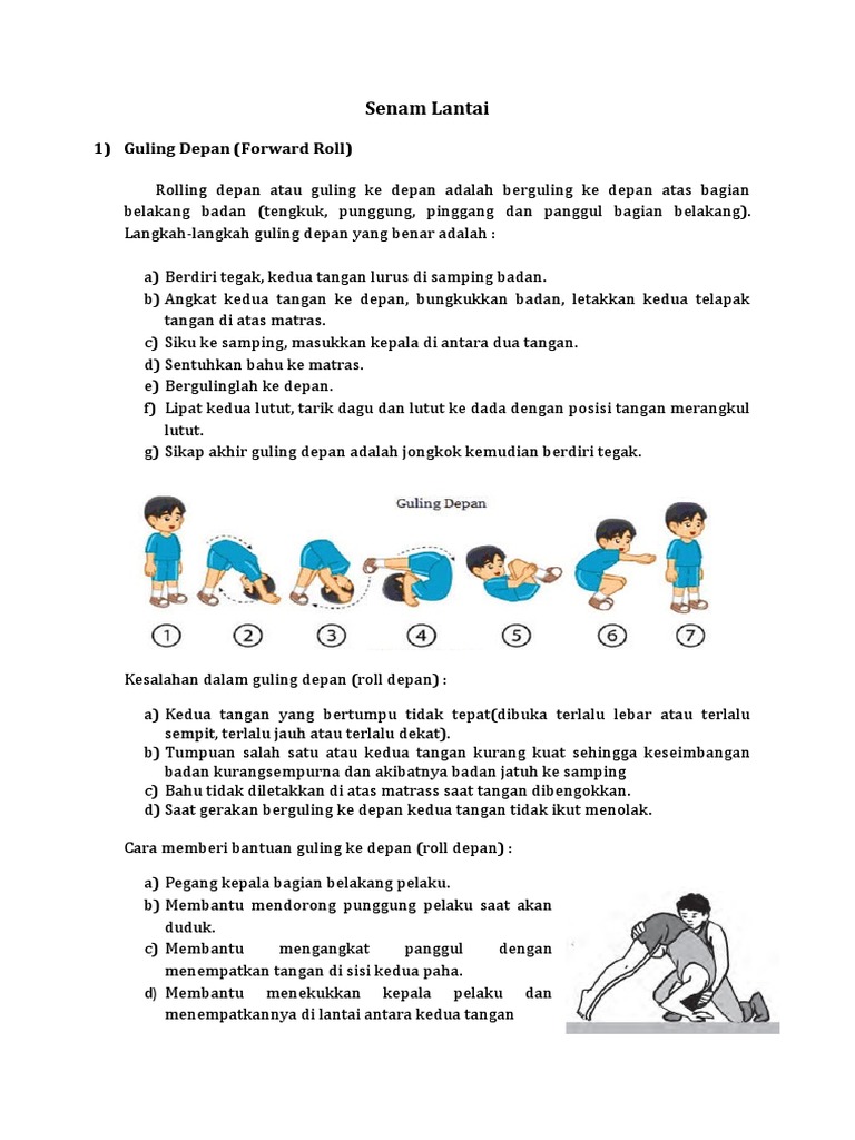 Guling Depan dalam Senam Lantai | PDF | Seni & Disiplin Bahasa | Kajian ...
