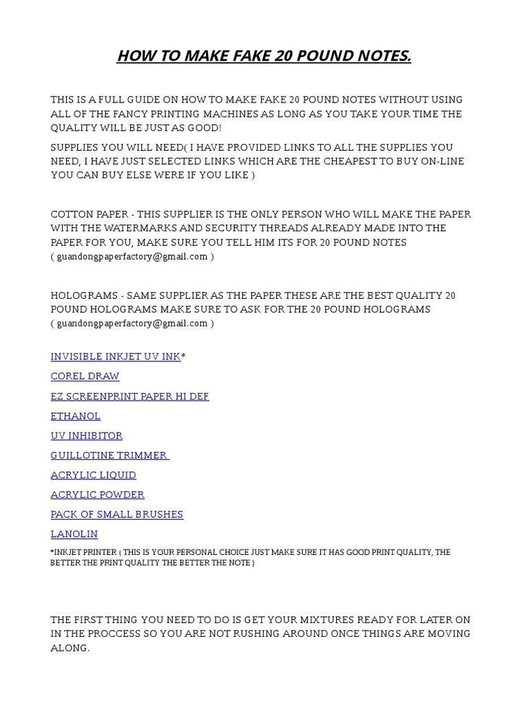A Guide to Creating Counterfeit Banknotes: An In-Depth Tutorial on How ...