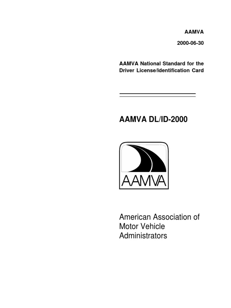AAMVA National Standard For The Driver License Identification Card-2000 ...