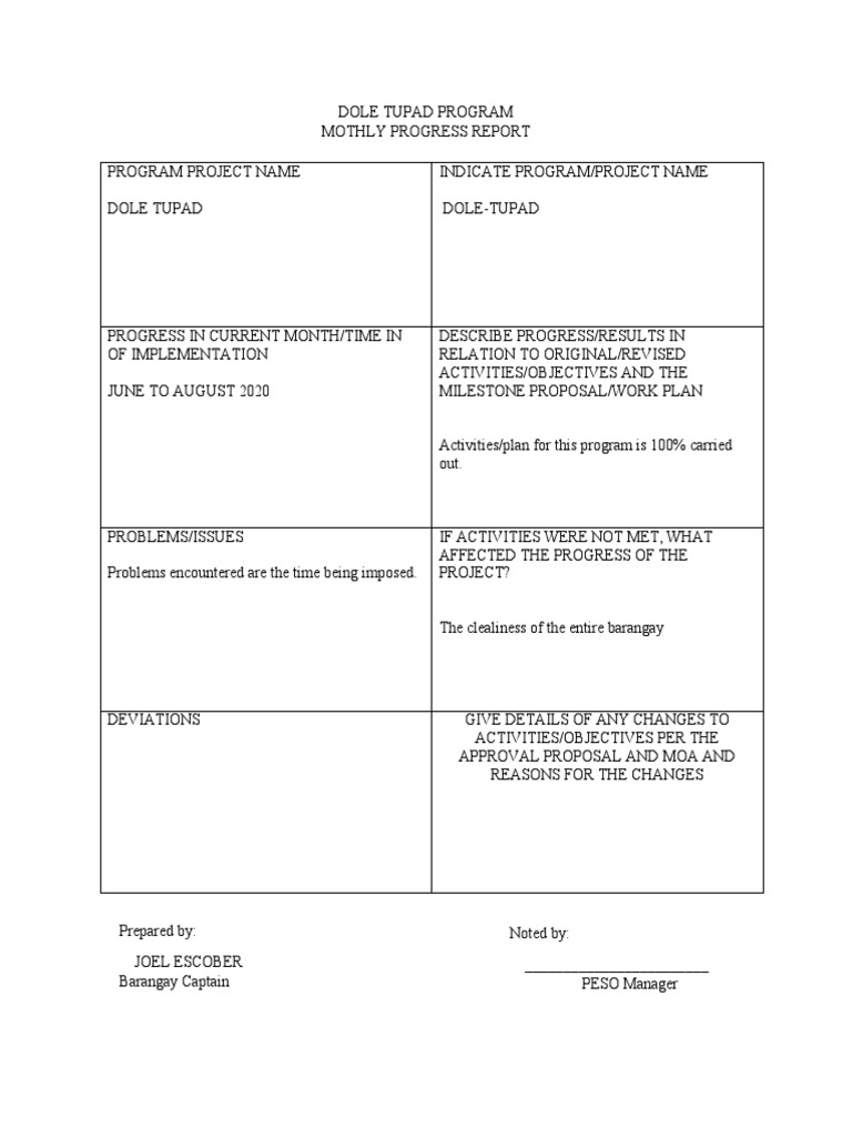 Dole Tupad Program | PDF