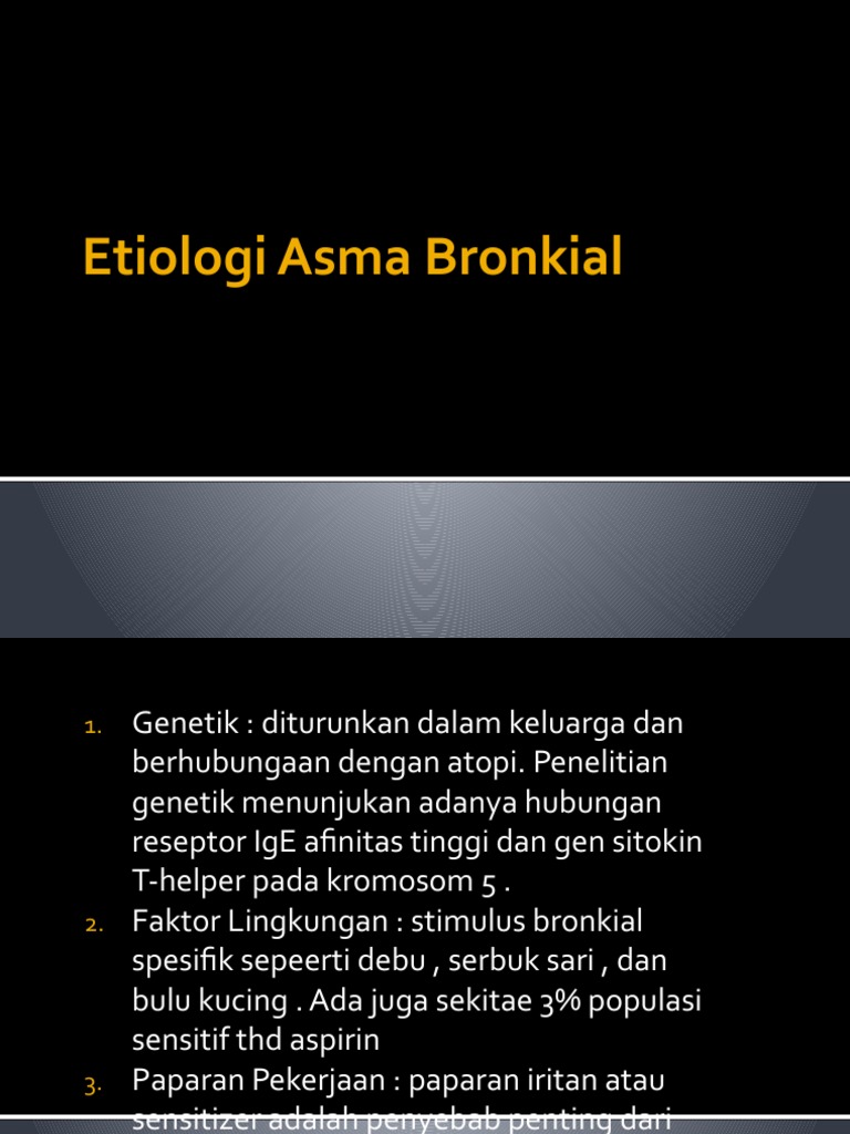 Etiologi Asma Bronkial | PDF