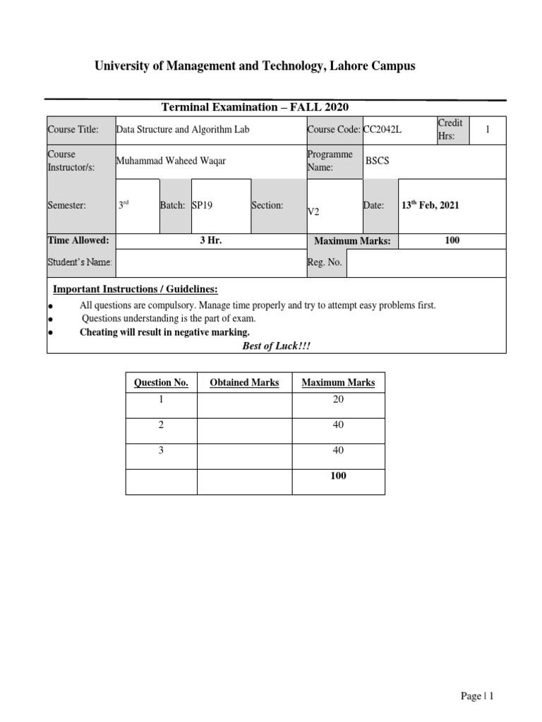DSA V2 Lab Final Paper | PDF | Subroutine | Pointer (Computer Programming)
