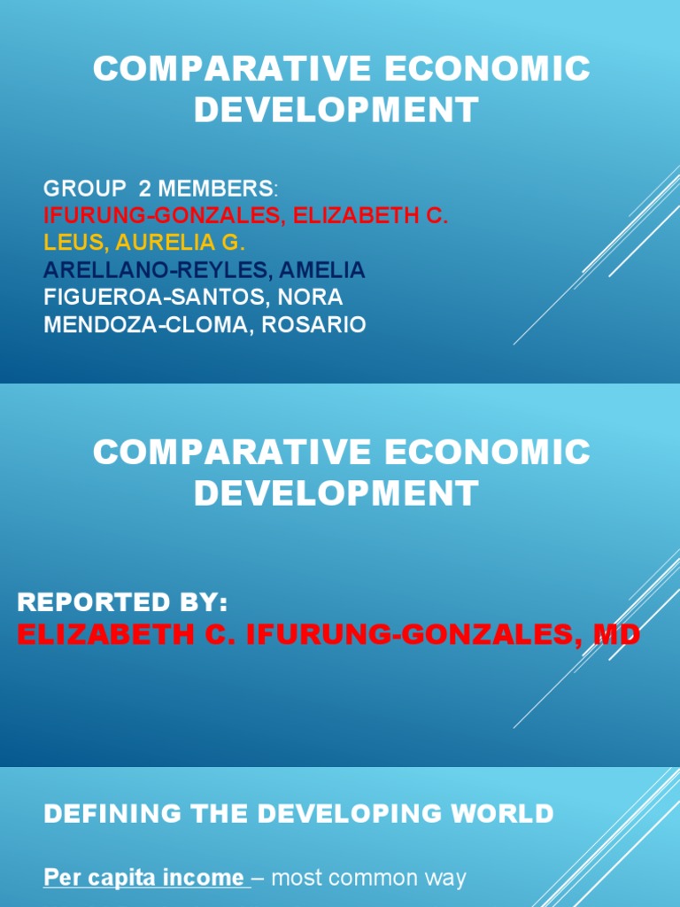Group 2 Comparative Economic Development | PDF | Purchasing Power ...