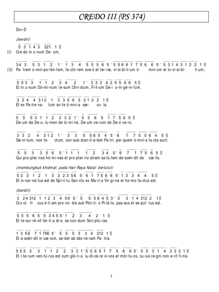 Credo III - PS 374 | PDF