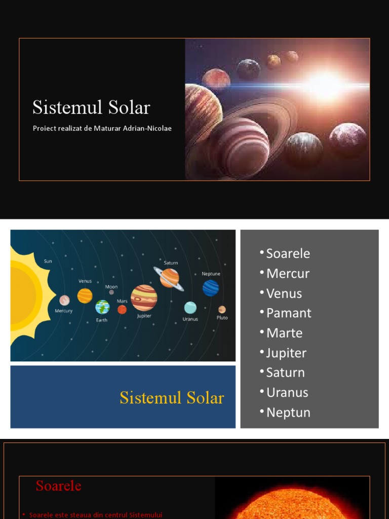 Proiect Sistemul Solar | PDF