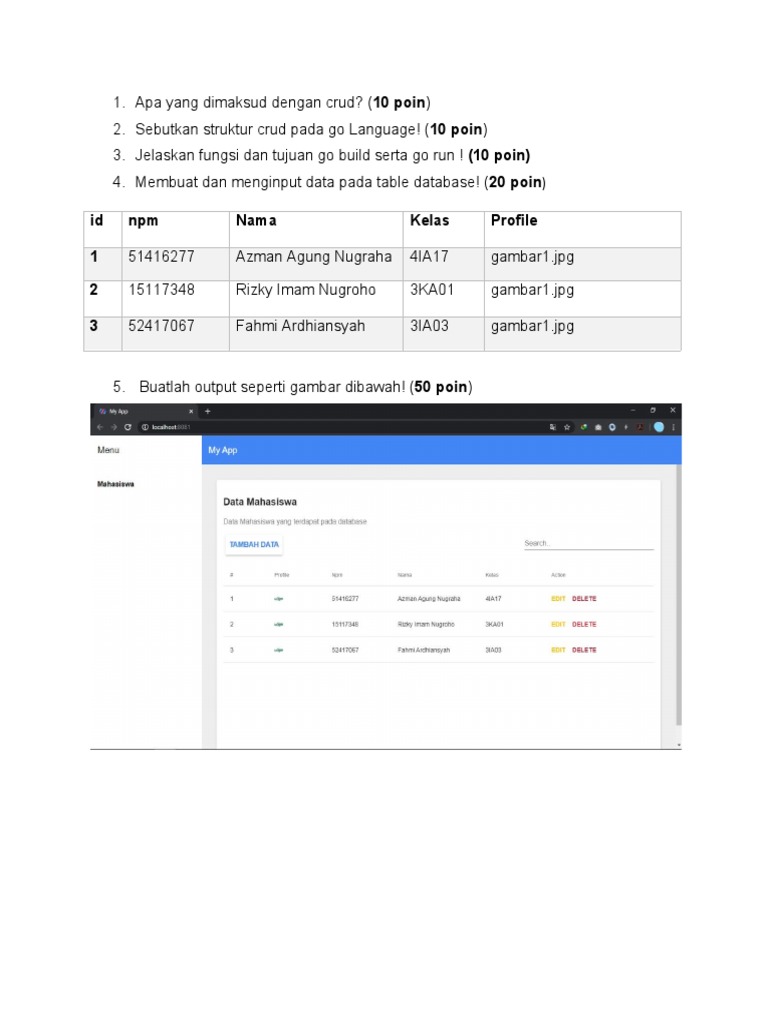 Ujian Golang Intermediate | PDF | Information Retrieval | Computer Programming