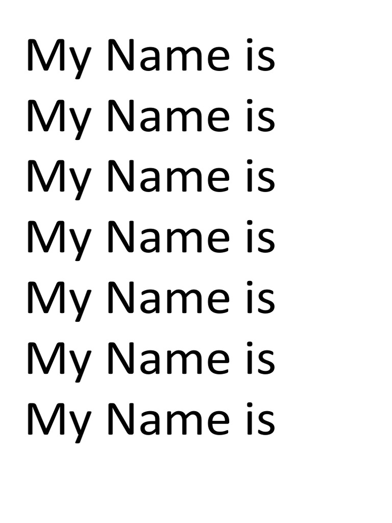 Tracing - My Name Is | PDF | Language Arts & Discipline | Foreign ...
