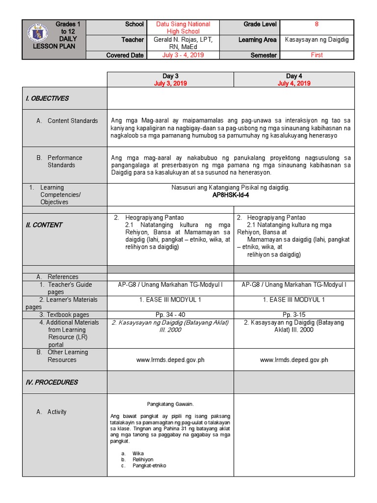 Lesson Plan - 7 - 8 | PDF