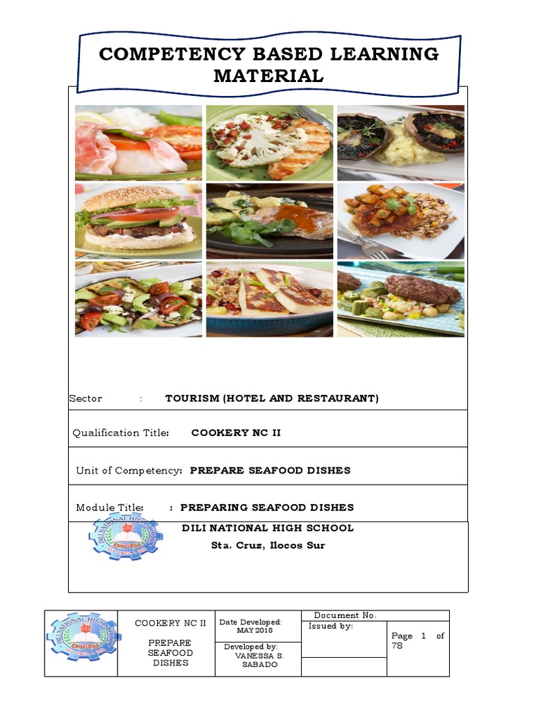 CBLM (Autosaved) - PREPARE SEAFOOD DISHES - CK | PDF | Sauce | Grilling
