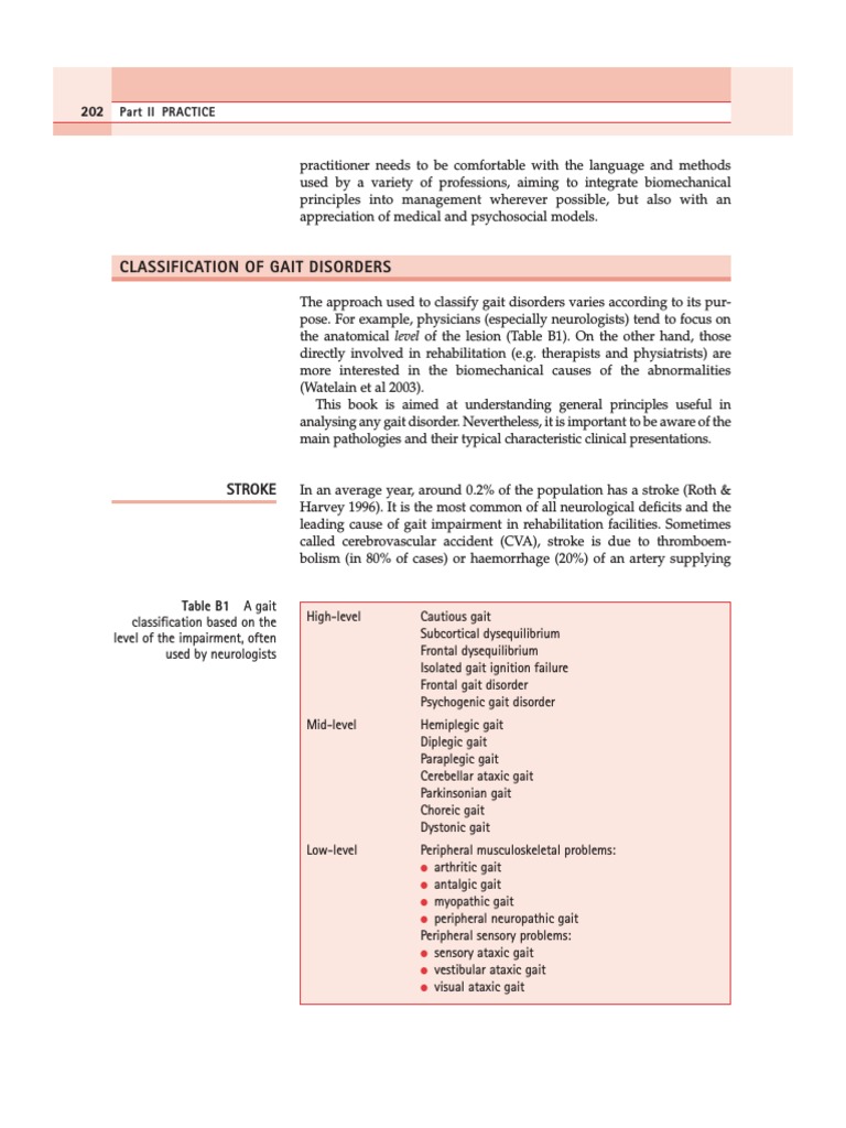 Classification of Gait Disorders: Part Ii Practice | PDF | Neurology ...