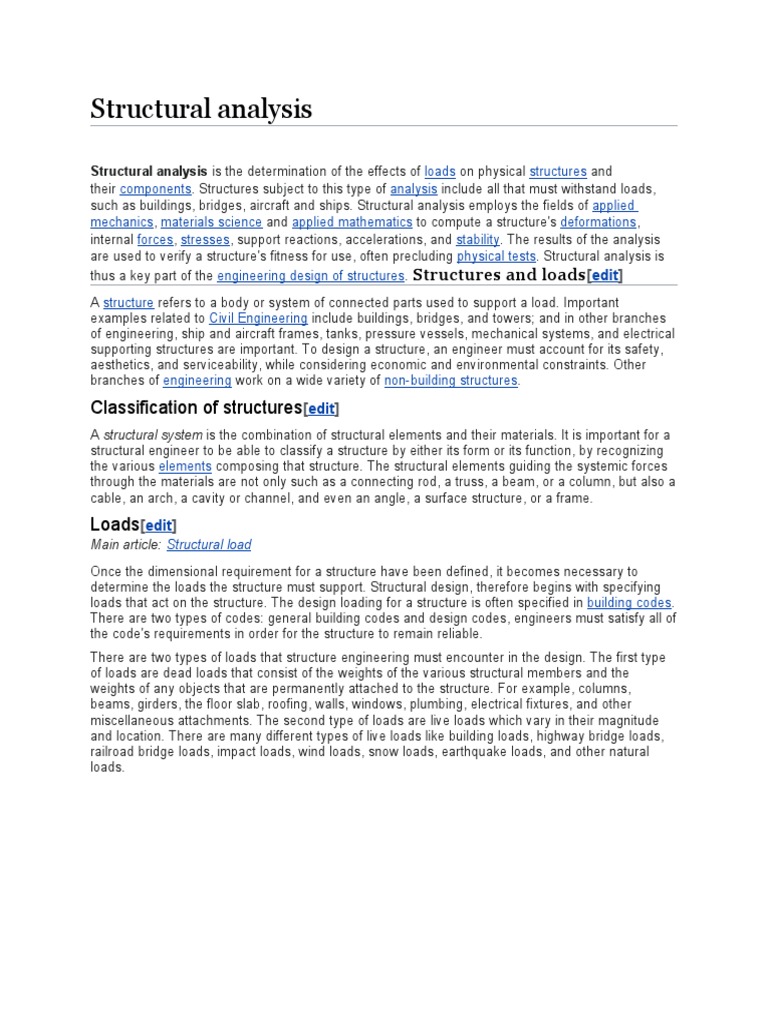 Structural Analysis: Classification of Structures | PDF | Structural ...