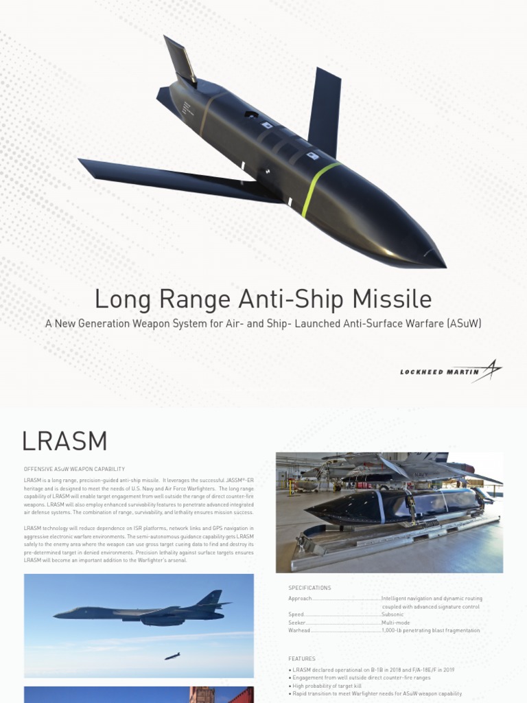 Long Range Anti-Ship Missile: A New Generation Weapon System For Air ...