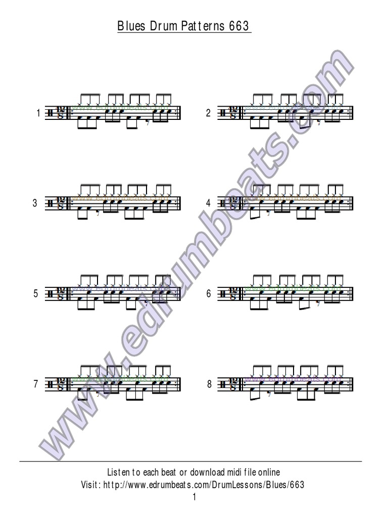 Free Blues Drum Patterns Online | PDF