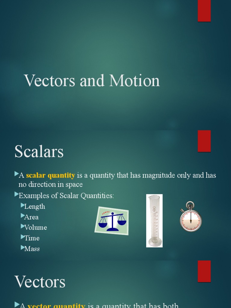 Vectors and Motion | PDF | Euclidean Vector | Force