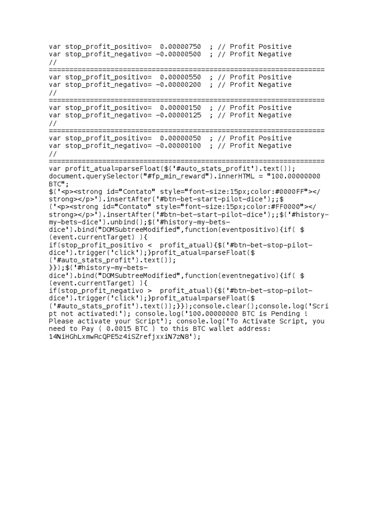 Freebitco - in Script100BTC (Feb 2021) | PDF