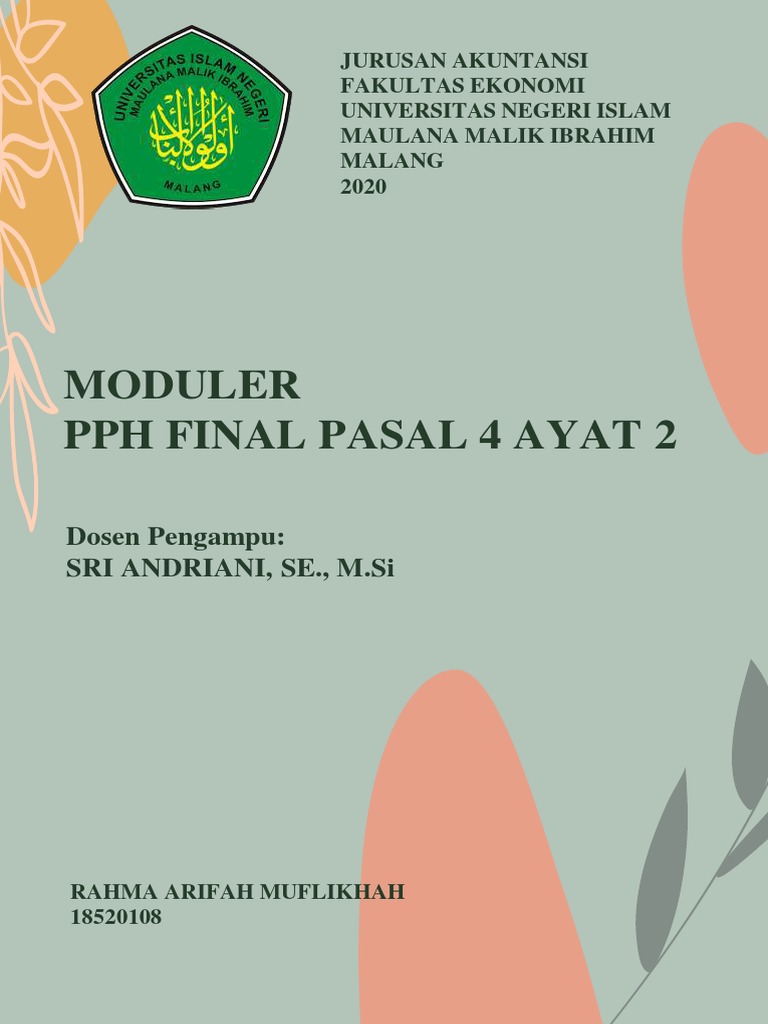 Modul PPH Final Pasal 4 Ayat 2 | PDF