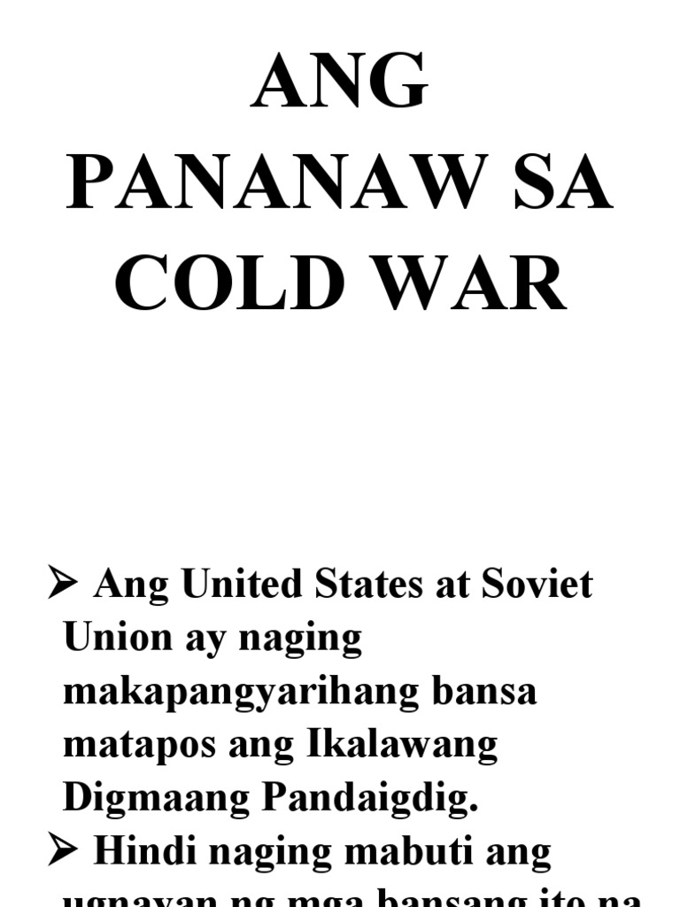Cold War | PDF