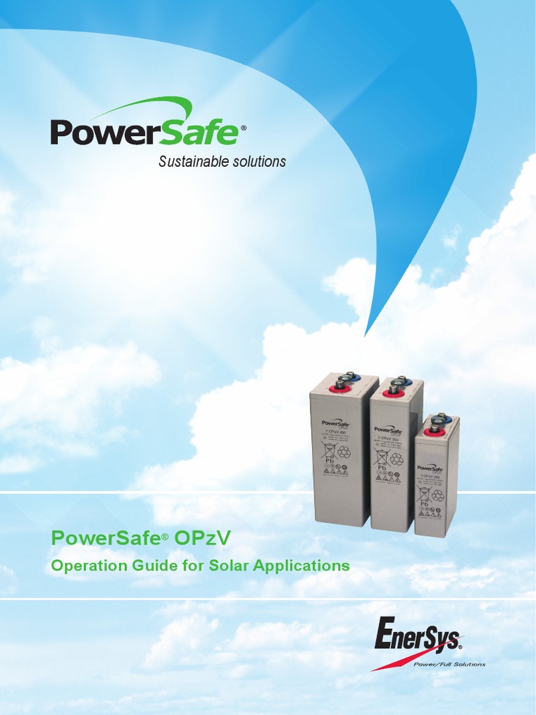 Powersafe Opzv: Sustainable Solutions | PDF | Rechargeable Battery | Physical Quantities