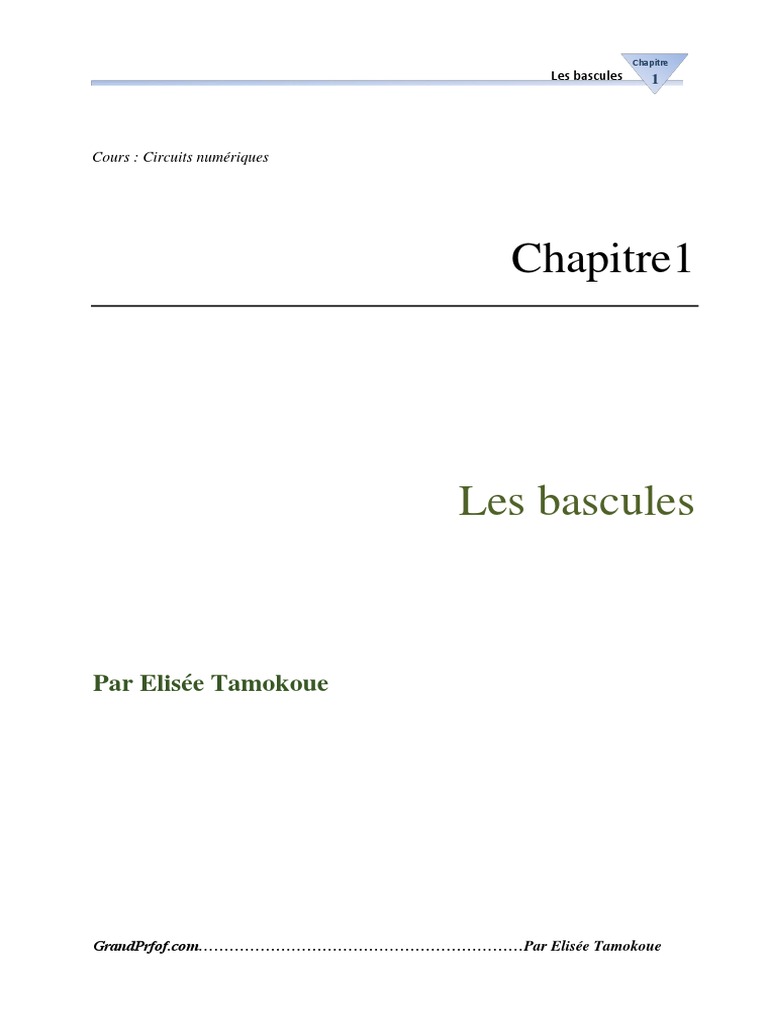 Les Bascules | PDF | Circuit intégré | Électronique