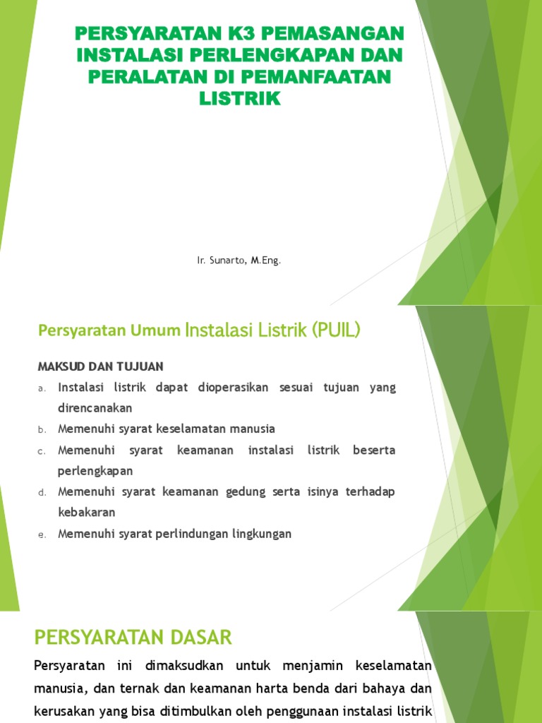 Persyaratan K3 Instalasi Listrik | PDF | Teknologi & Rekayasa