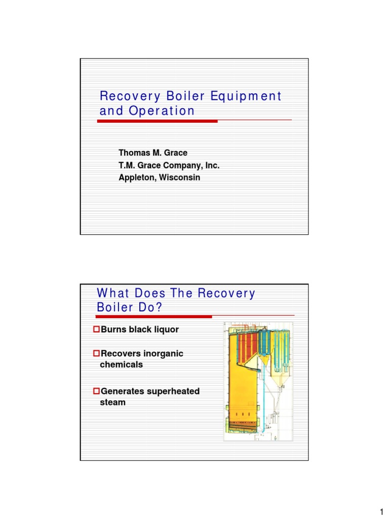 Recovery Boiler Equipment and Operation | PDF | Boiler | Steam