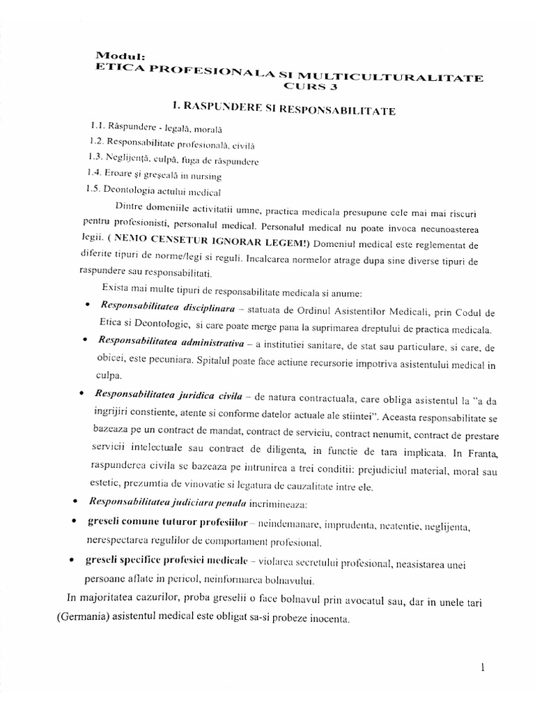 Curs 3 ETICĂ Profesională | PDF