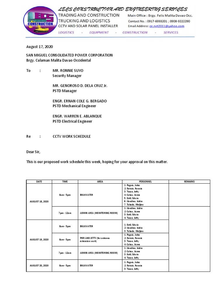 Letter For CCTV Entry | Download Free PDF | Engineering | Science And ...