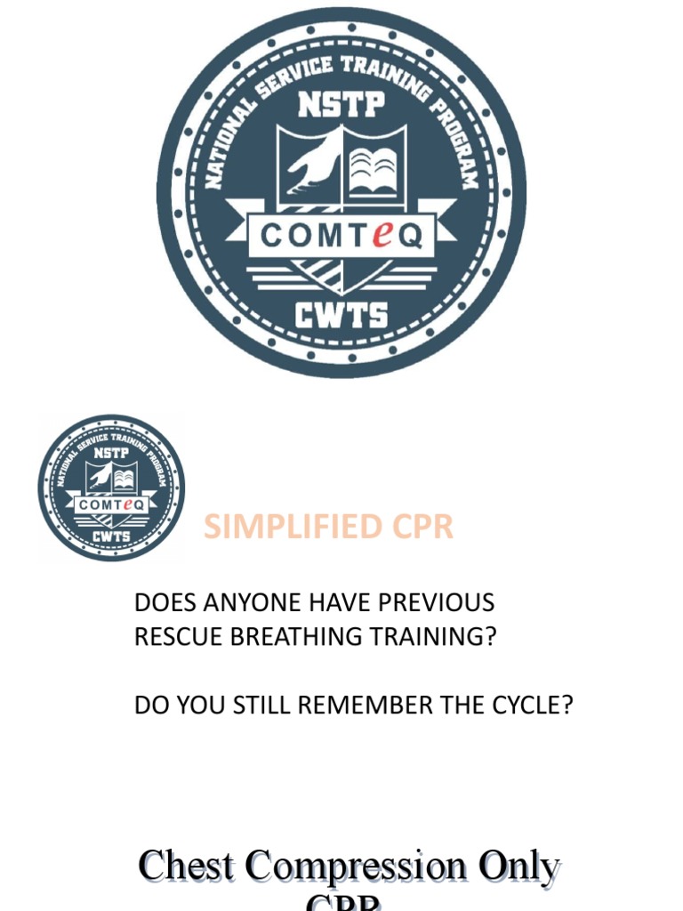 Chest Compression Only CPR Guide | PDF | Cardiopulmonary Resuscitation ...