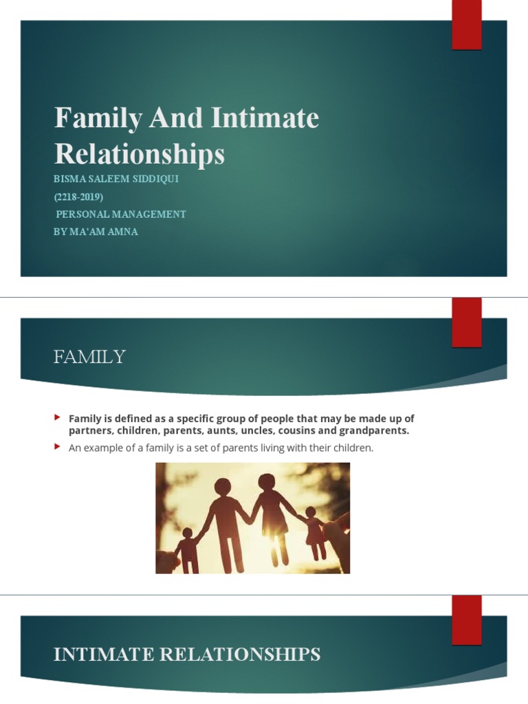 Family and Intimate Relationships | PDF