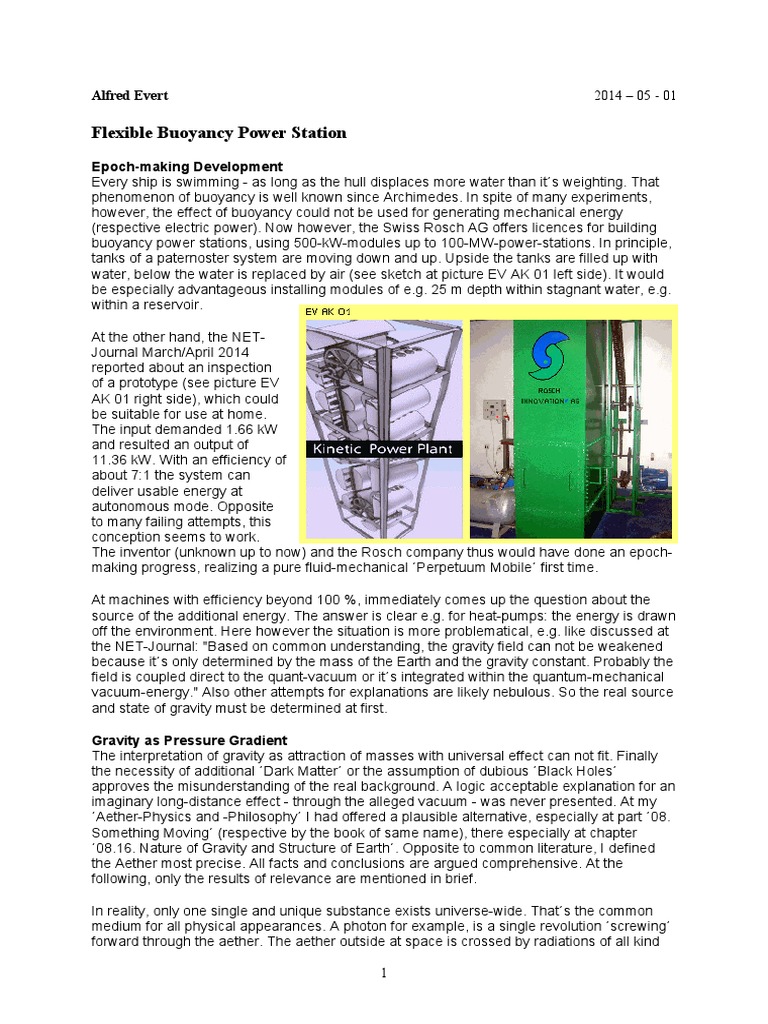 Flexible Buoyancy Power Stations Generate Electricity from Gravity ...