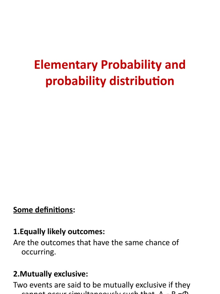 4-Prob and Prob. Distribution | PDF | Probability Distribution | Normal ...