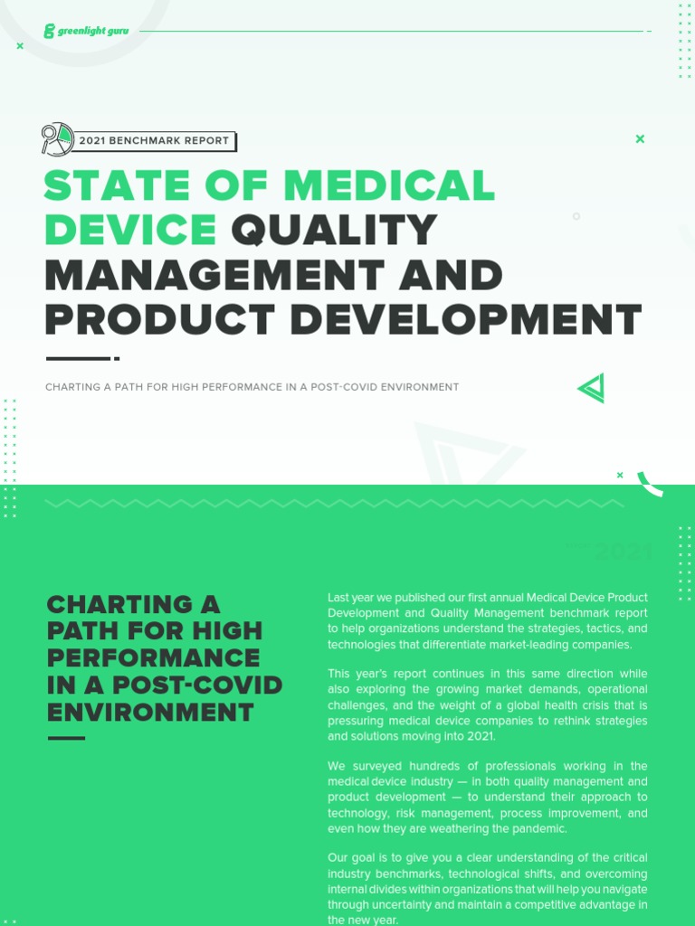 2021 State of Medical Device Quality Management and Product Development ...