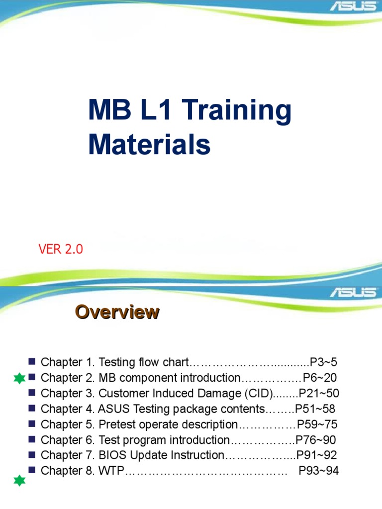 Mb L1 Training Materials Pdf Microcomputers Electronics