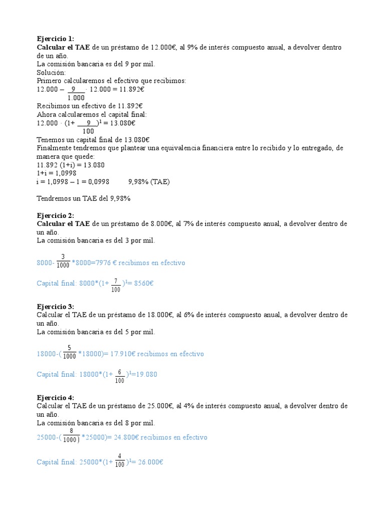 Enunciados Ejercicios TAE | PDF
