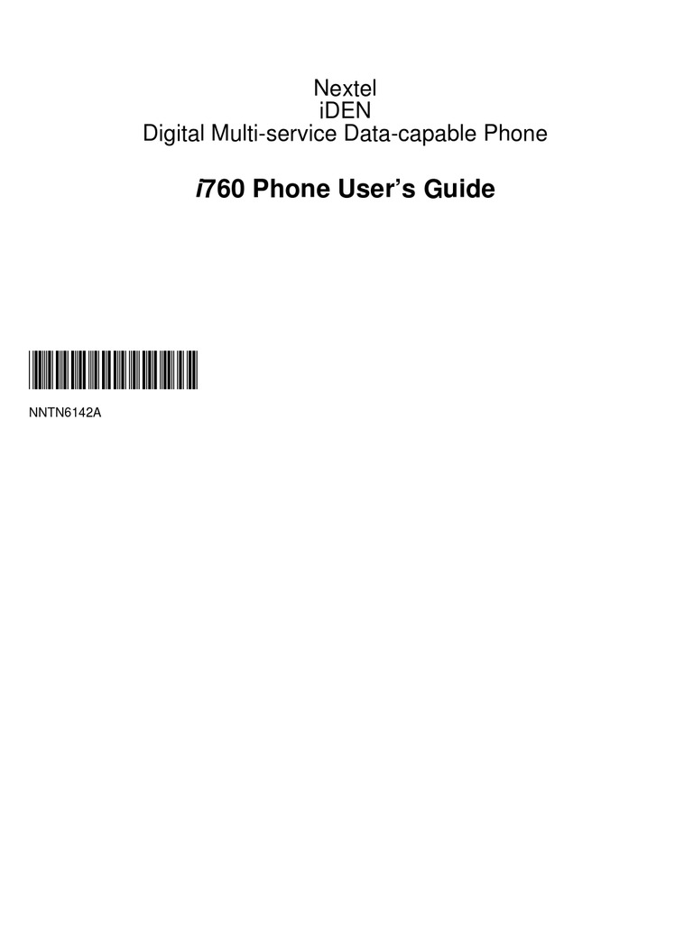 I760 - User Guide | PDF | Personal Identification Number | Battery Charger