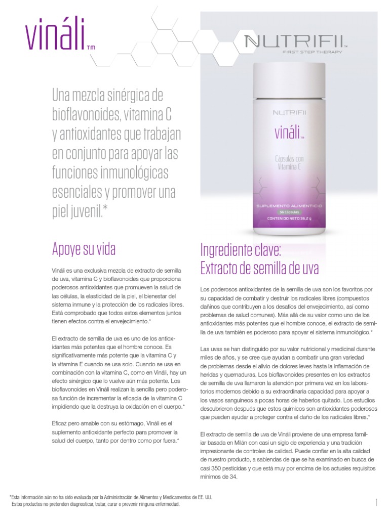 MX Products Vinali | PDF | Vitamina C | Antioxidante