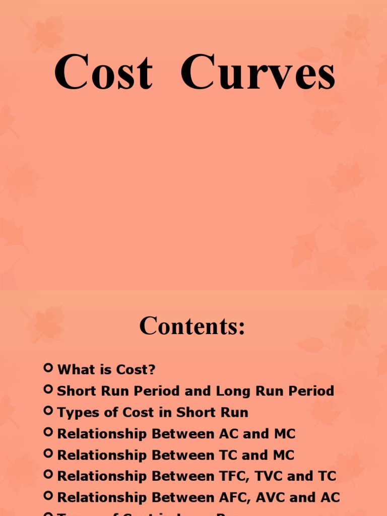 Cost Curves | PDF | Average Cost | Business Economics