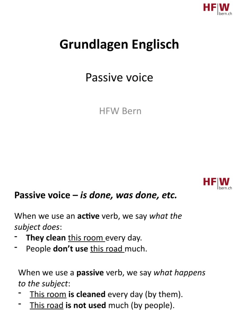 Basics 11 - Passive Voice | PDF | Verb | Language Mechanics