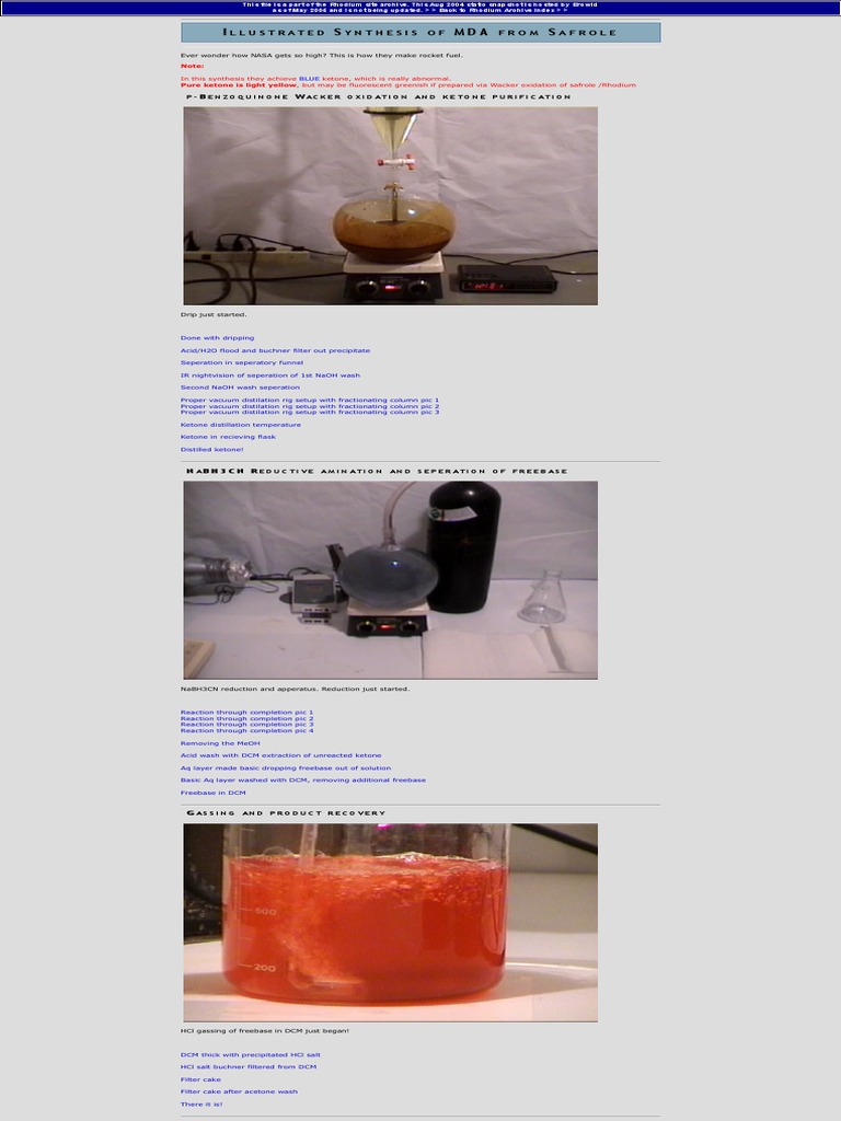 NASA Synthesis of MDA From Safrole | PDF