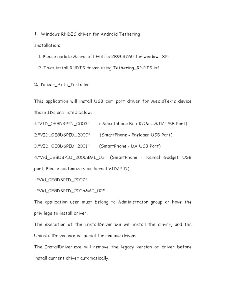 Guide to Installing USB, RNDIS, ACM and MTP Drivers for MediaTek Android Devices on Windows ...